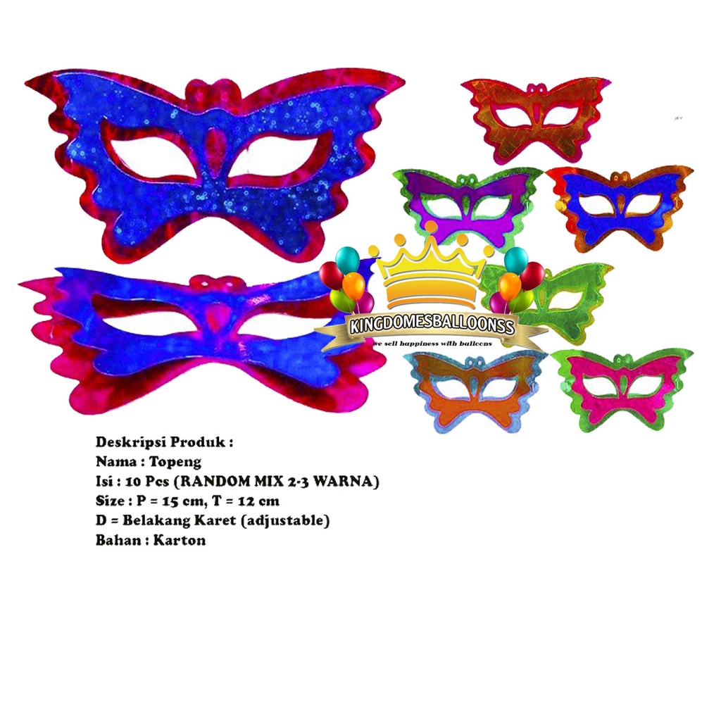 Jual Kingdomesballoonss - Topeng Ulang Tahun | Topeng Pesta | Shopee ...