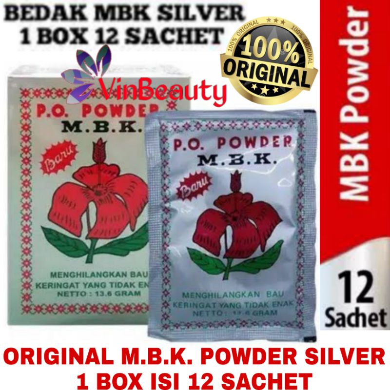 Jual ORIGINAL MBK POWDER SILVER 1 BOX ISI 12 PC / BEDAK KETIAK M.B.K ...