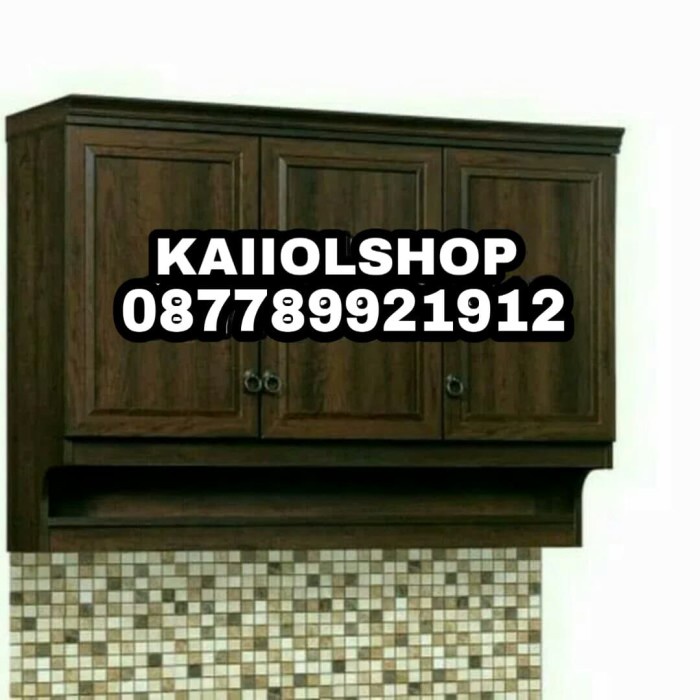 Jual Rak Dapur - Kitchen Set Atas Rak Lemari Gantung 3 Pintu Rak Bumbu ...