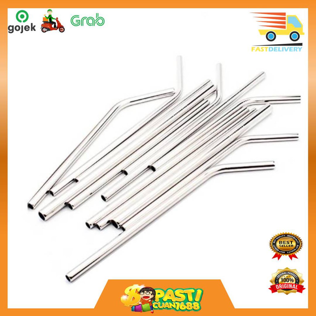 Jual {PACU1688} SEDOTAN STAINLESS STRAW SEDOTAN LURUS BESI STAINLESS ...