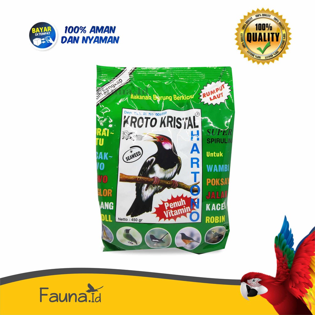 Jual Fauna - ID - pakan burung kroto kristal hijau plus rumput laut ...