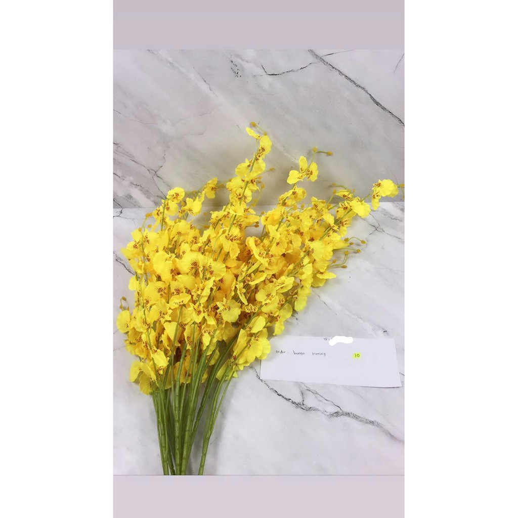 Jual Bunga Anggrek Kuning Imitasi | Shopee Indonesia