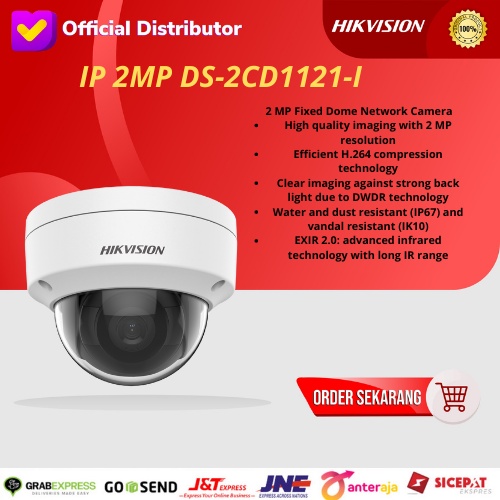 Jual JUAL IPCam Hikvision DS-2CD1121-I 2MP Indoor, IR Fixed Dome Network Camera | Shopee Indonesia