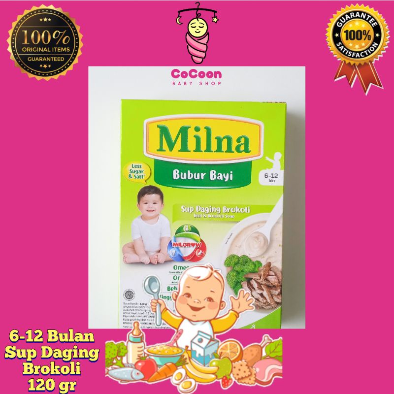 Jual Bubur Bayi Milna Sup Daging Brokoli 6-12 Bulan 120gr 120 g ...