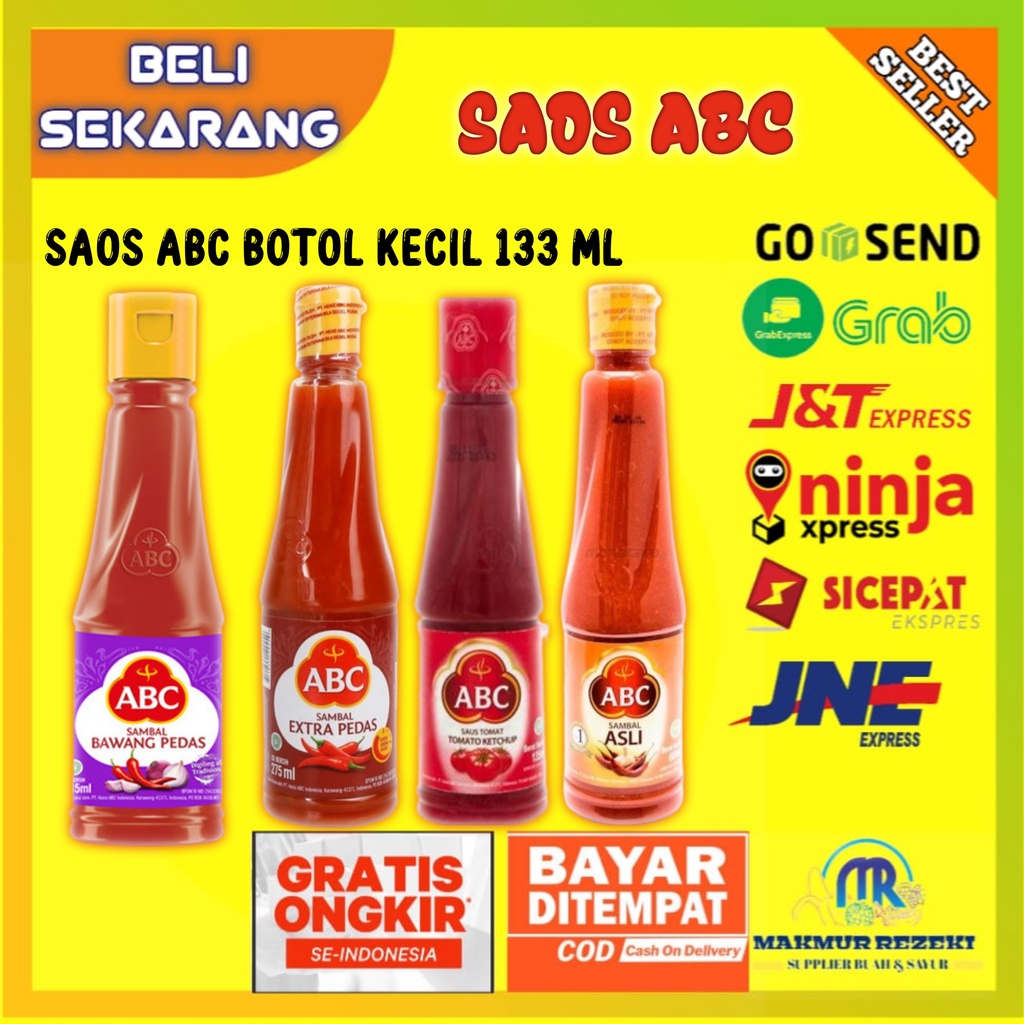 Jual SAOS ABC BOTOL KECIL 133 ML SAMBAL / TOMAT / ASLI / EKSTRA PEDAS ...