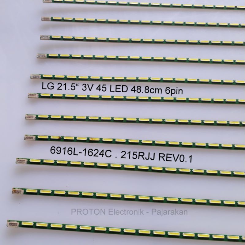 Jual Lampu Backlight TV LG 21.5" 45 LED SMD 3V 49cm 45V 6pin. Part ...