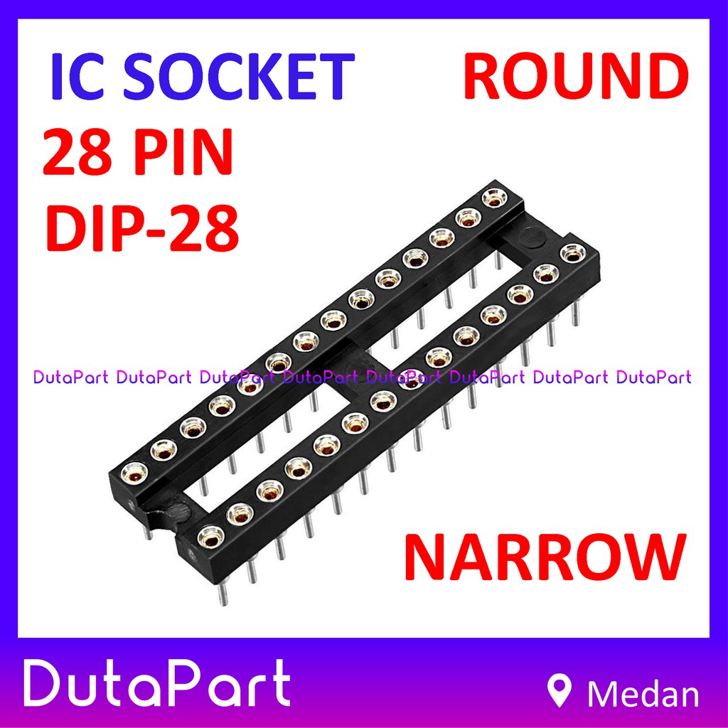 Jual Socket IC 28 PIN 28PIN Round Bulat Adapter Soket DIP-28 DIP28 28P | Shopee Indonesia