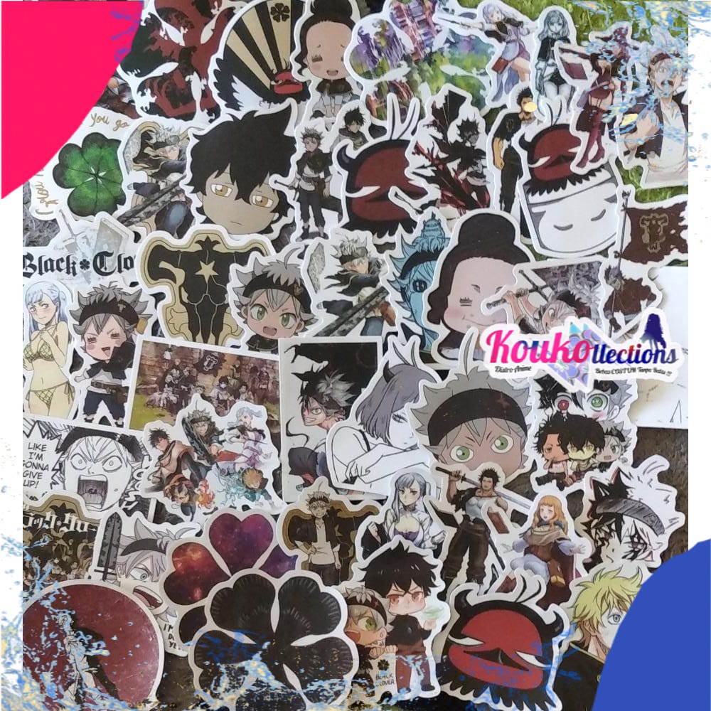 Jual HARGA ISI 30 STIKER Black Clover Asta Bull poster,kaos,buff stuff ...