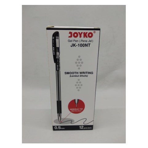 Jual Pulpen Gel Hitam / Gel Pen Hitam / Pena Hitam Joyko JK-100NT 0.5 mm | Shopee Indonesia