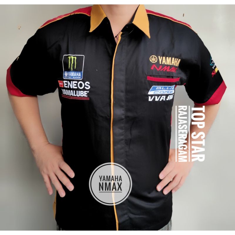 Jual Baju Otomotif YAMAHA NMAX Seragam Komunitas Motor GP Kemeja N MAX ...
