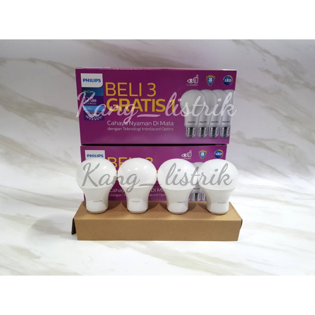 Jual Lampu LED Paket PHILIPS 12 Watt Mycare Multipack | Shopee Indonesia