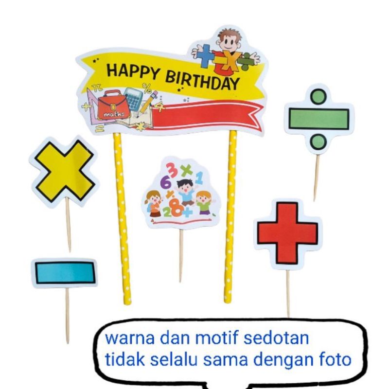 Jual topper toper tusukan hiasan kue cake nasi tumpeng ulang tahun ...