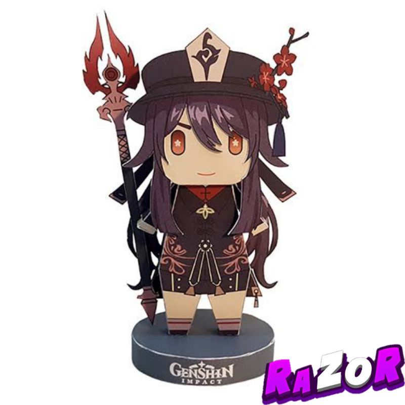 Jual PaperCraft Gensin Impact , Action Figure , Diluc , Klee , Ganyu ...