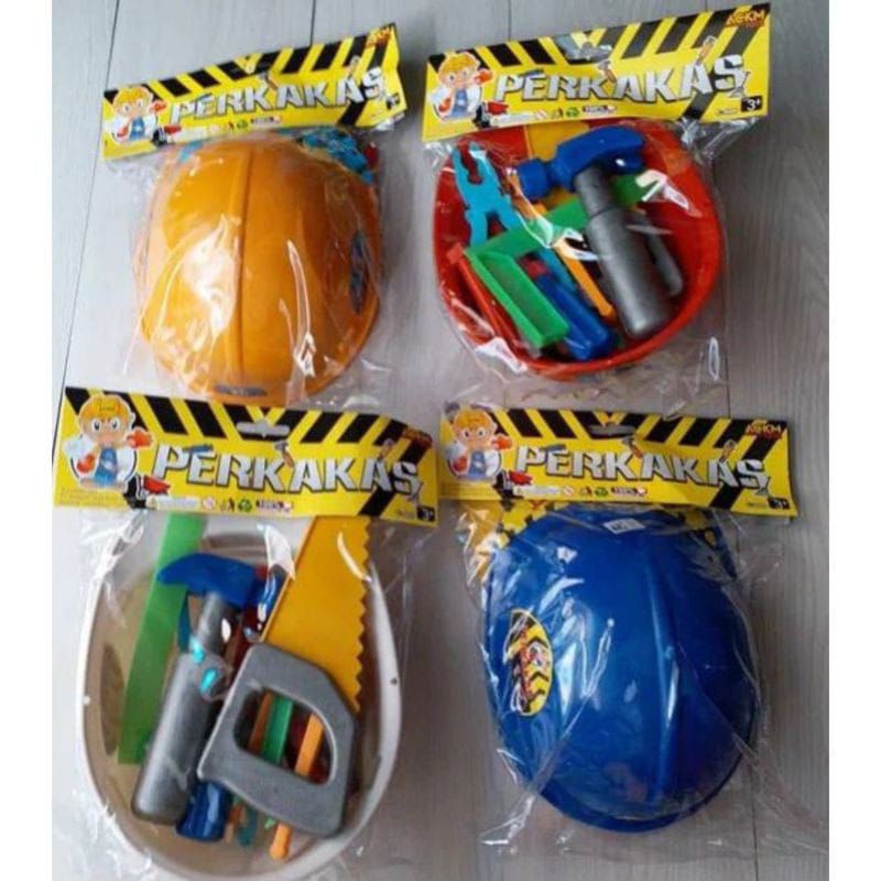 Jual Mainan Set Alat Pertukangan/Helm Perkakas/Peralatan Bengkel ...