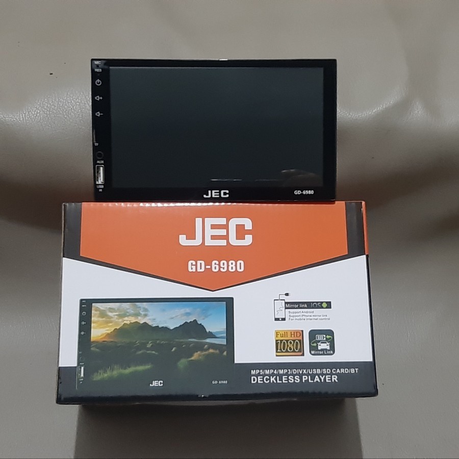 Jual JEC HeadUnit Deckless GD 6980 MP5 7" Inch | Shopee Indonesia