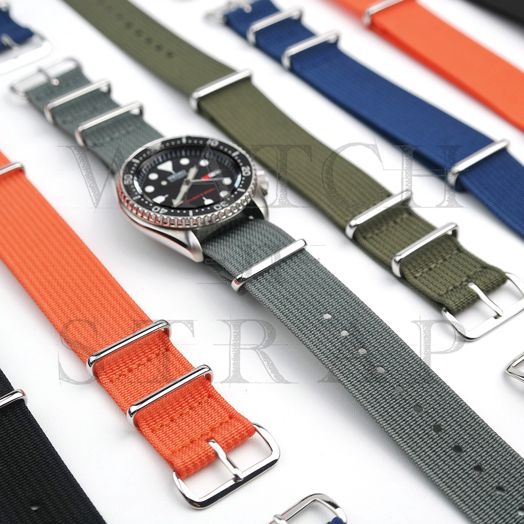 Jual Premium Nylon Woven Fabric Ribbed Nato Strap 20mm 22mm RBN ...