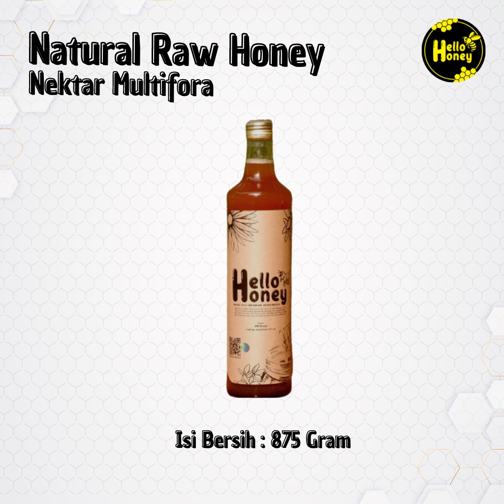 Jual Madu Asli Madu Murni 875 Gram Raw Honey Hello Honey | Shopee Indonesia