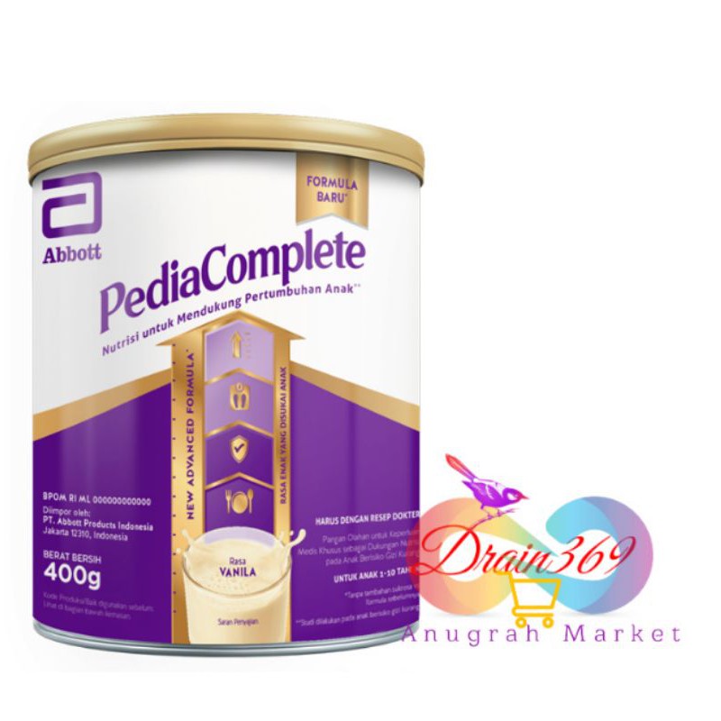Jual Pediacomplete vanila 400 gr ( pediasure complete kemasan baru) | Shopee Indonesia