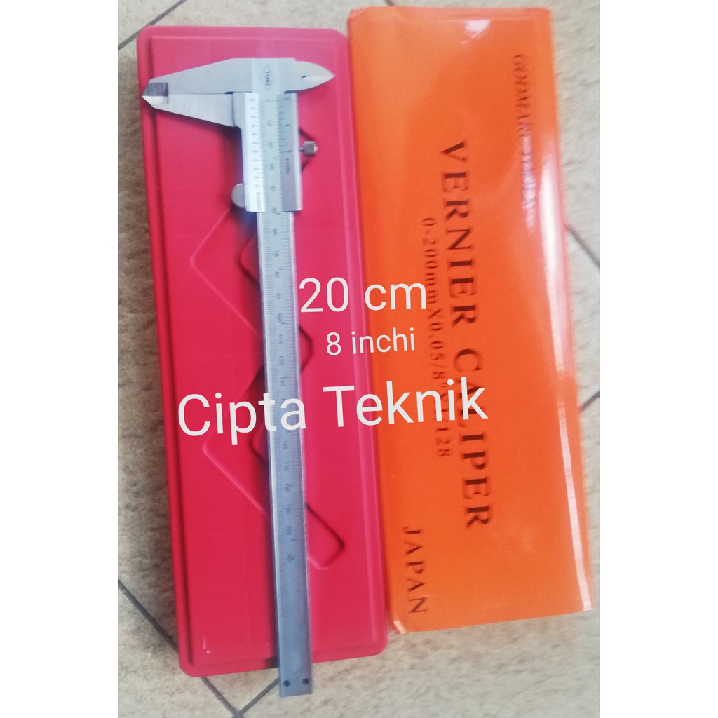 Jual Sigmat manual 200mm toki Jangka Sorong 8 inchi Vernier Caliper 20 cm | Shopee Indonesia
