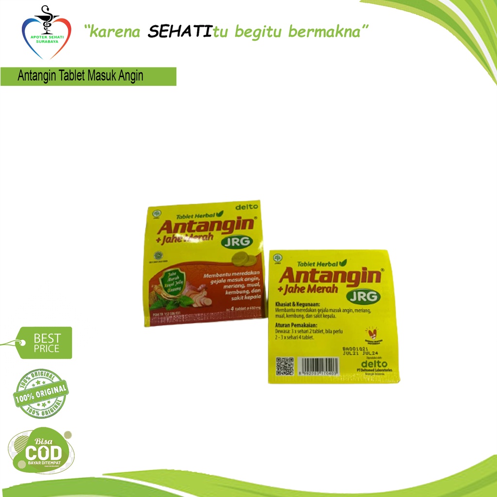 Jual Antangin tablet-obat masuk angin herbal hrg per 3strip | Shopee ...