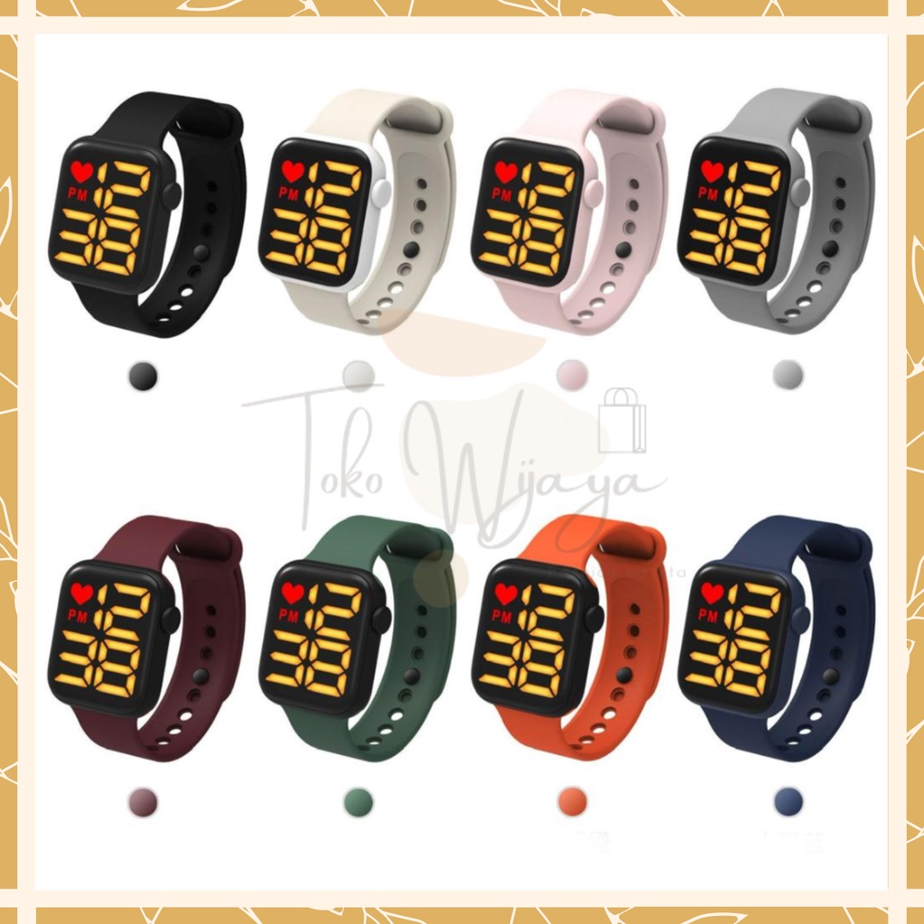 Jual Jam Tangan Led Digital Pria Wanita Remaja Couple Rubber Electronic ...