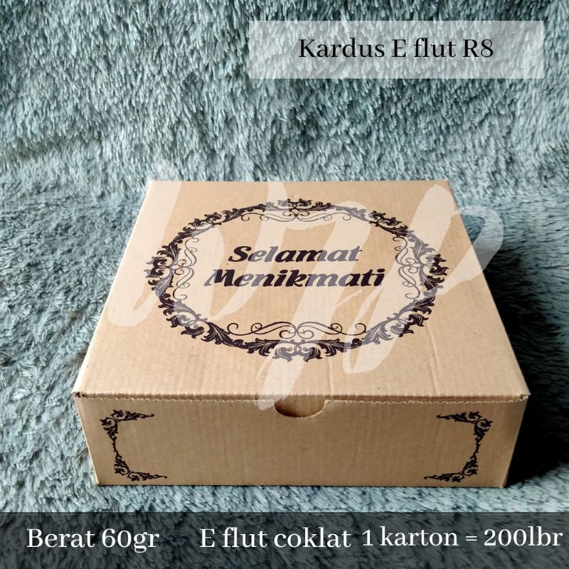 Jual R8 EFLUTE plus mika Dus Nasi 18x18 / Kotak nasi18 / Kardus E flute ...