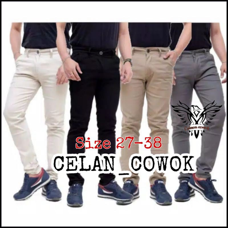 Jual CELANA PRIA CHINO Slim fit Panjang Kerja kantor Santai Liburan Cowok Gentleman | Shopee ...