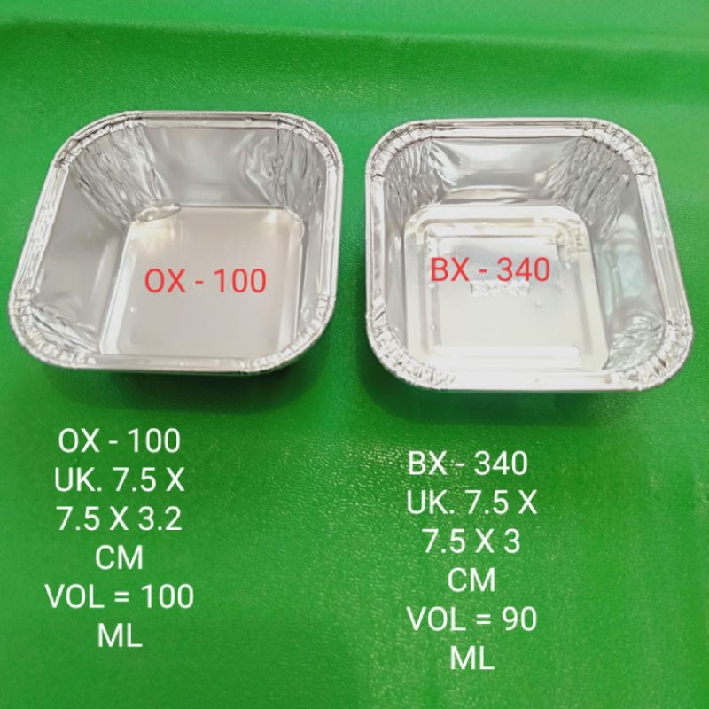 Jual ALLUMINIUM FOIL CUP OX - 100 / CUP BX - 340 (100 PCS/PACK ...
