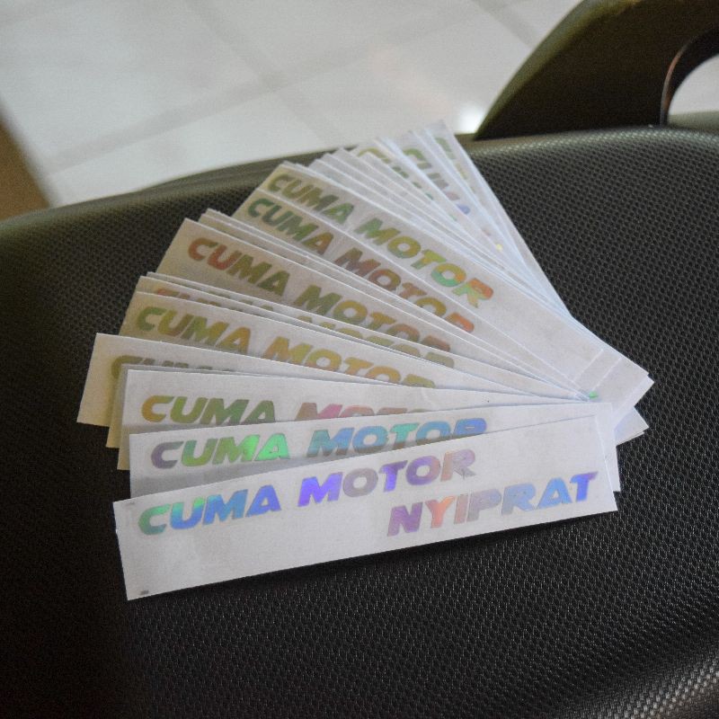 Jual Stiker cuma motor nyiprat hologram | Shopee Indonesia