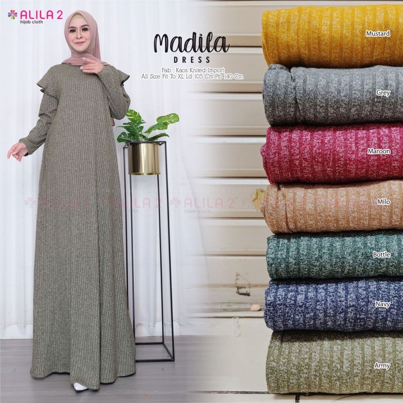 Jual MADILA DRESS ORIGINAL HIJAB ALILA | Shopee Indonesia