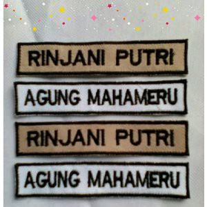 Jual Bordir bet nama bed nama siswa papan nama badge nama | Shopee ...