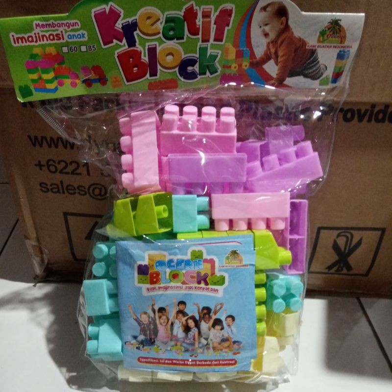 Jual MAINAN BLOCK BALOK SUSUN BESAR ISI 60 PCS/85 PCS | Shopee Indonesia