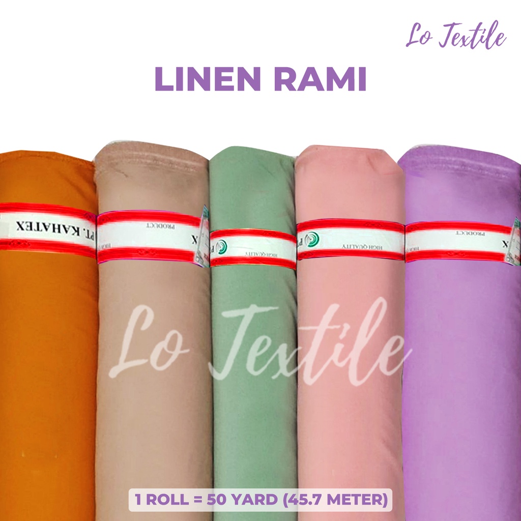 Jual Kain Katun Linen Rami Premium Per Roll | Shopee Indonesia