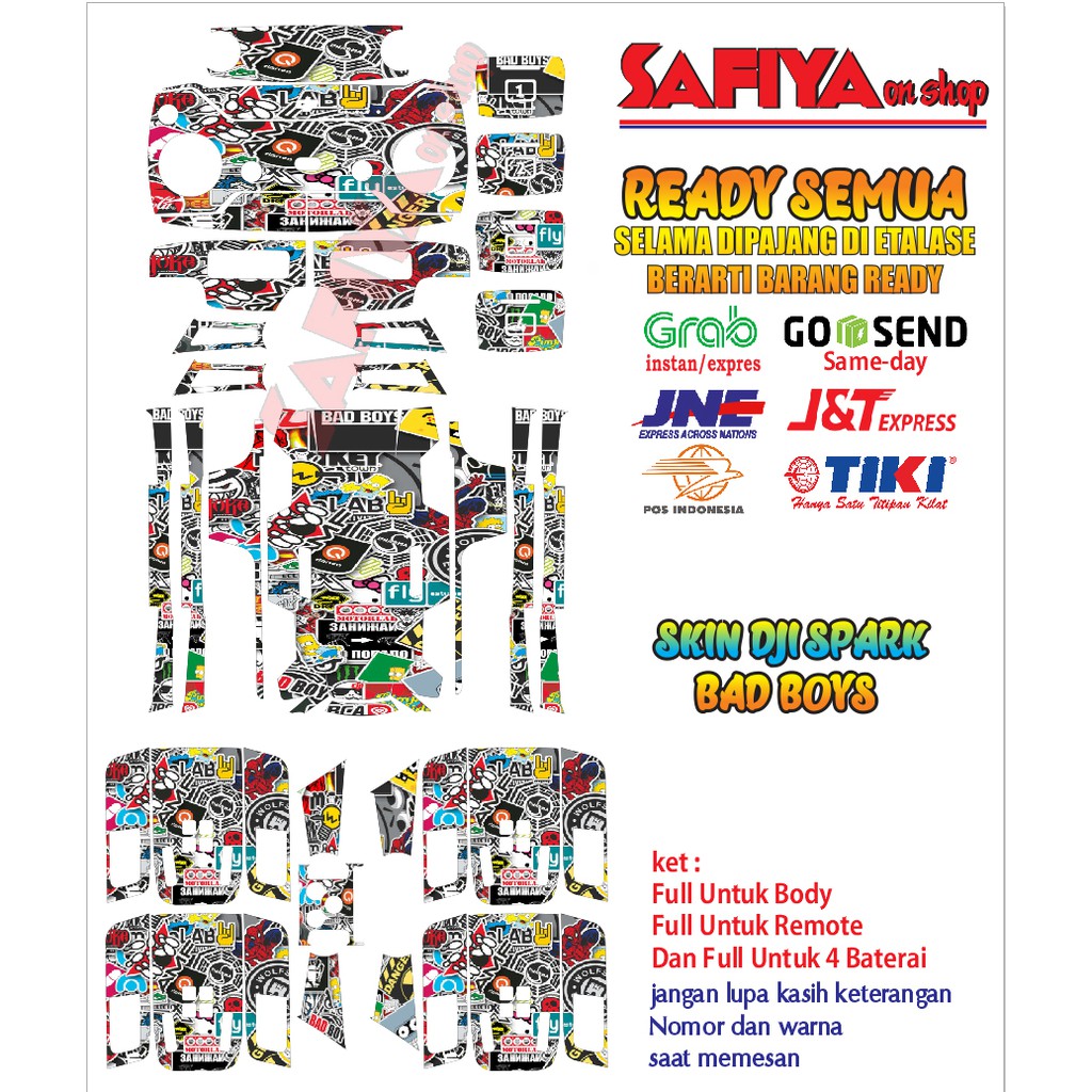 Jual STIKER SKIN DJI SPARK BAHAN VINIL 19 | Shopee Indonesia