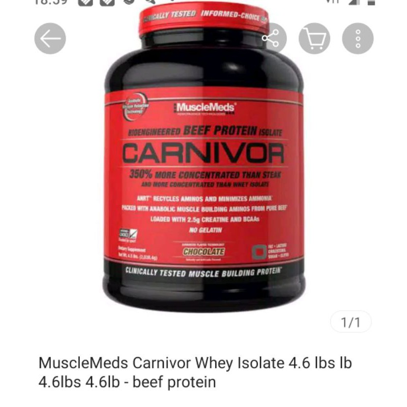 Jual Carnivor Whey Isolate 4.5lbs | Shopee Indonesia