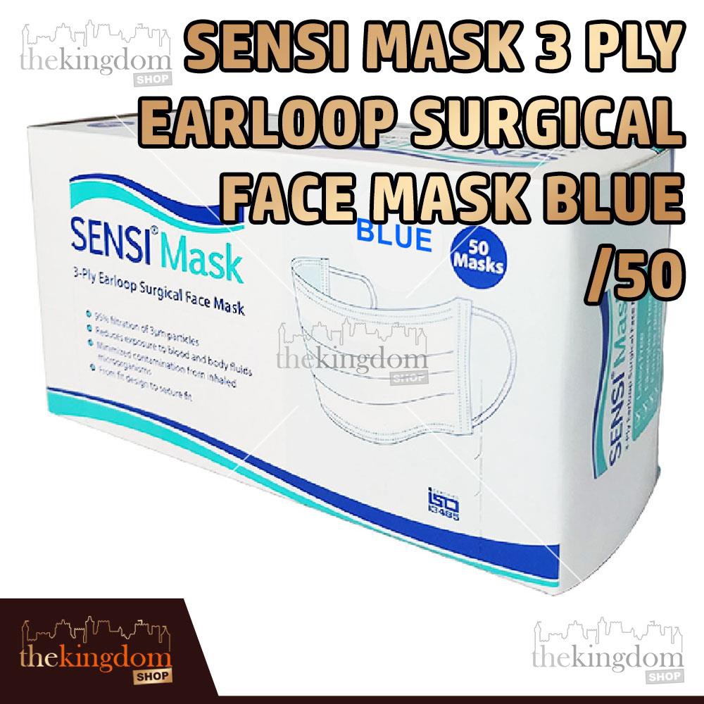 Jual Sensi mask 3ply 4ply Earloop Surgical Face Mask Masker Sensi 3 ...