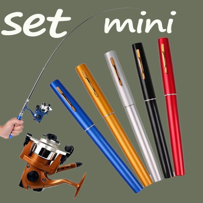 Jual Set Pancin gan Pulpen Mini Fishing Rod Pen Pulpen Pancingan ...