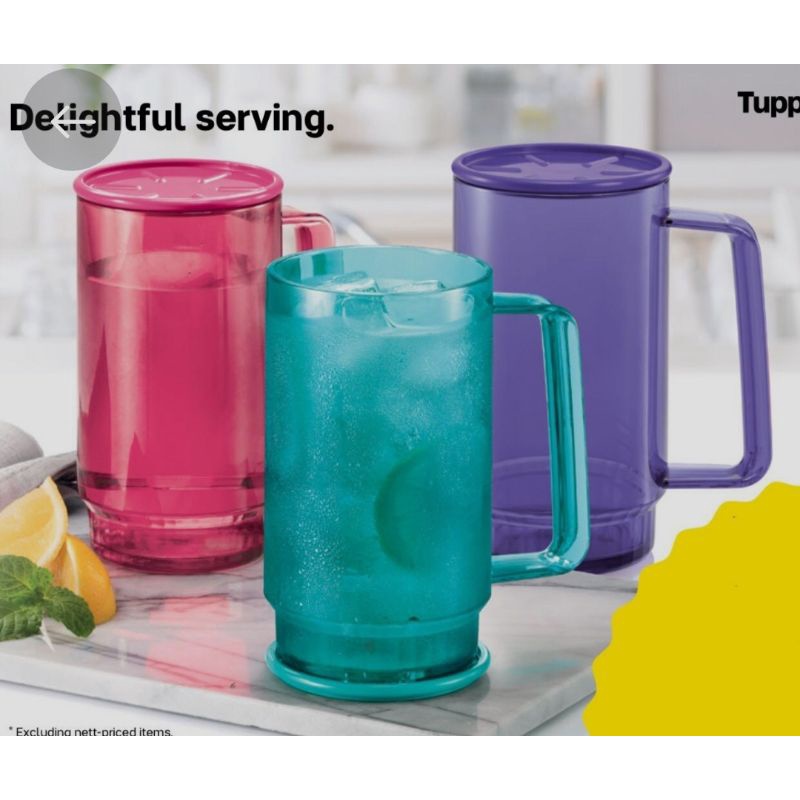 Jual Deluxe Mug Tupperware Malaysia purple 525ml (harga 1 pcs) | Shopee ...