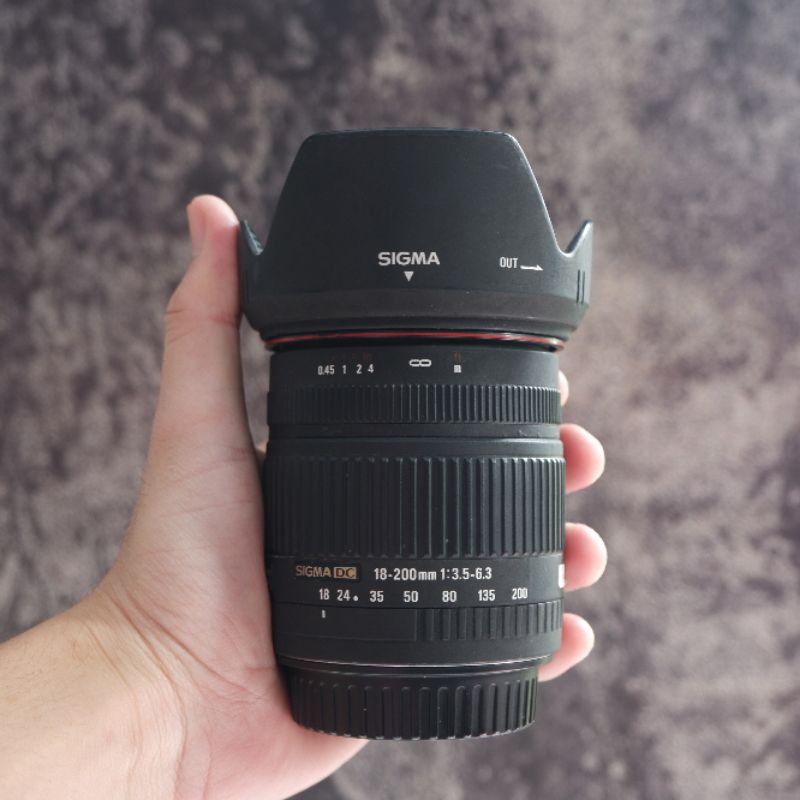 Jual Lensa SIGMA DC 18-200mm F3.5-6.3 CANON For Kamera Dslr Original ...