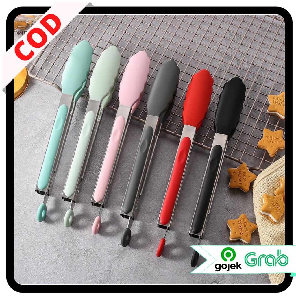 Jual KAISSO - PENJEPIT CAPITAN KUE MAKANAN SILIKON 25 CM FOOD TONG ...