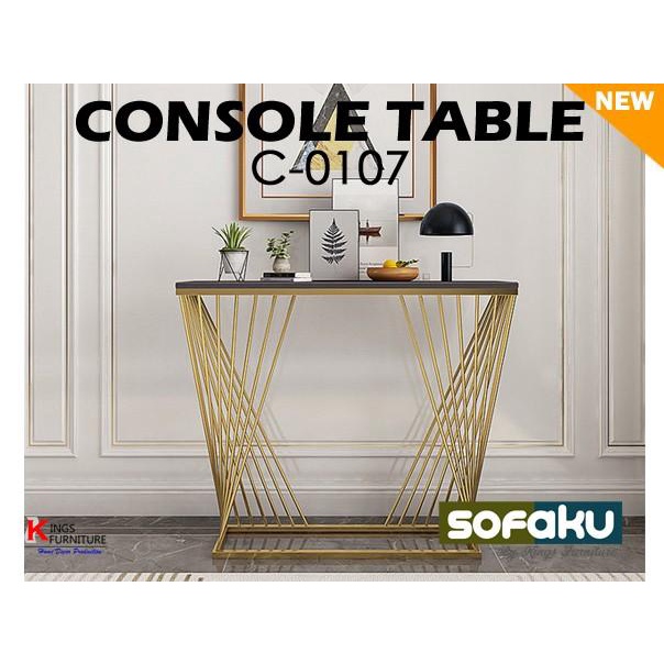Jual Meja | Console Table C-0107 - Meja Foyer/Meja Konsol Kaki Gold Top ...