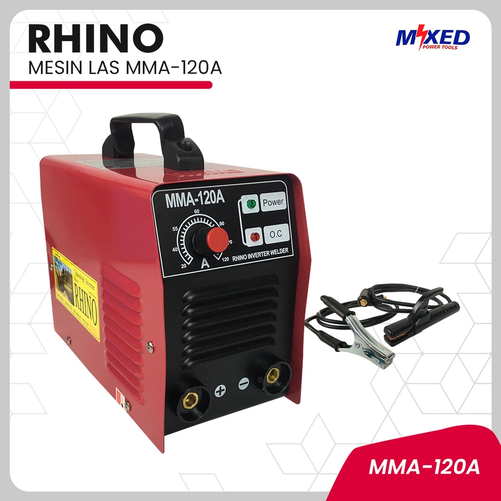 Jual Mesin Las Listrik 900 watt 120A Rhino MMA120 - Travo Las Inverter 900W | Shopee Indonesia