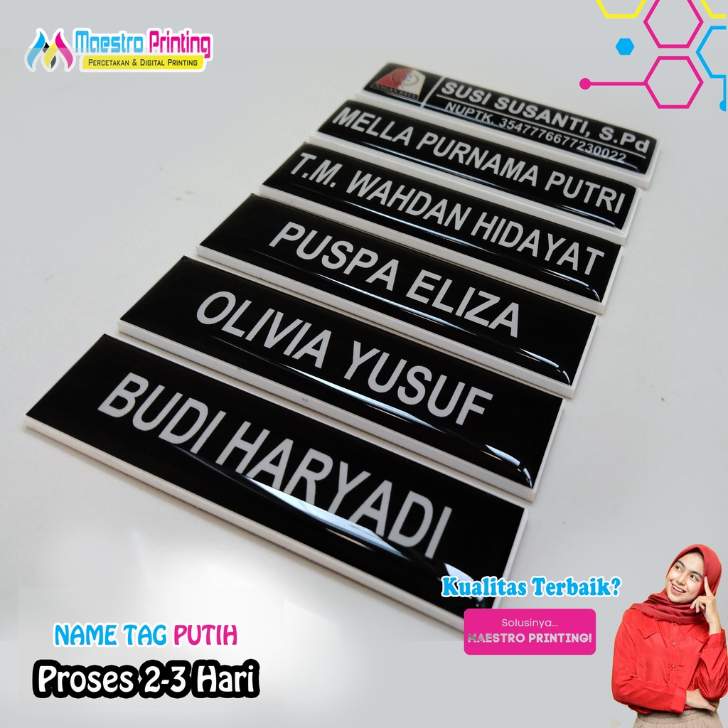 Jual Name Tag Bad Nama Custom Magnet - Peniti | Shopee Indonesia