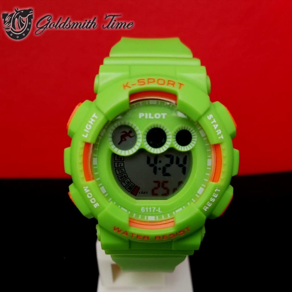Jual Jam Tangan Pilot Hijau mix Orange | Shopee Indonesia