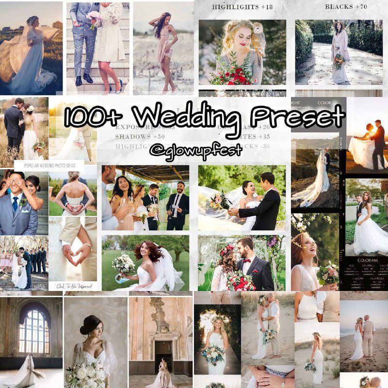 Jual 100 Preset Wedding Presets Premium Light Room | Shopee Indonesia
