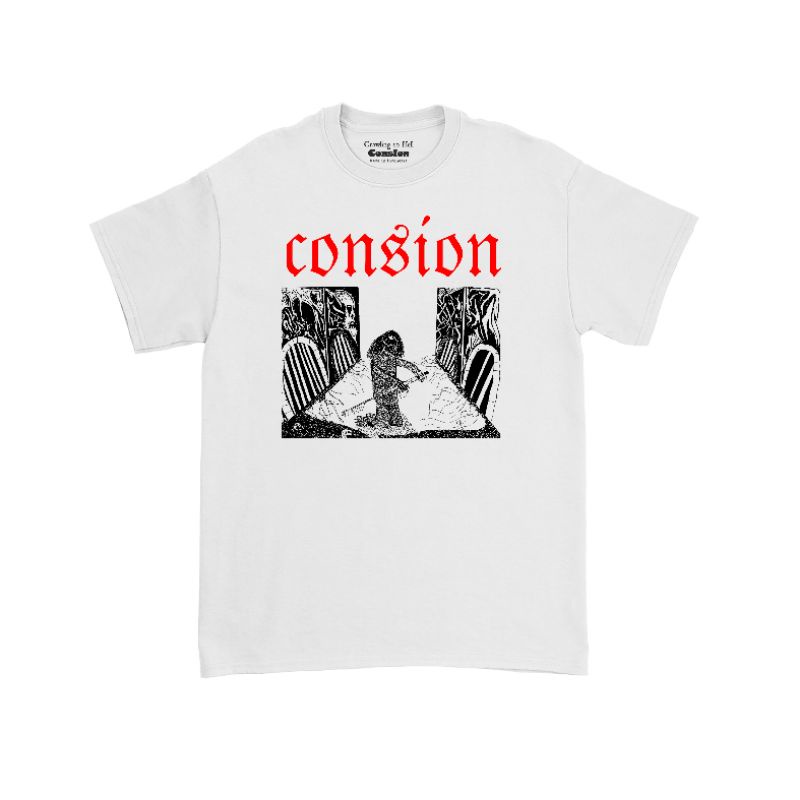 Jual CONSION KAOS PUTIH - DEPRESION IN JAIL- | Shopee Indonesia