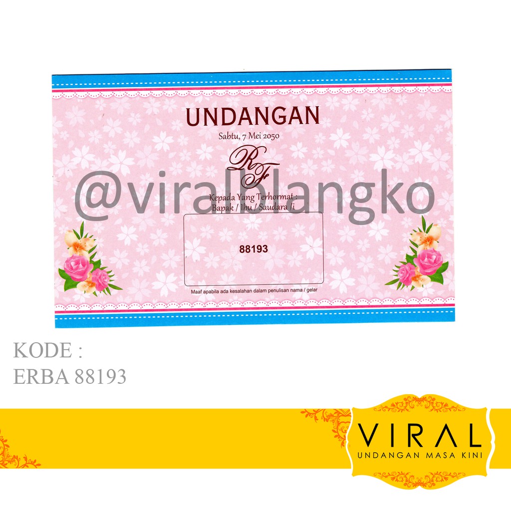 Jual Blangko Undangan Erba 88193 Harga Murah | Shopee Indonesia