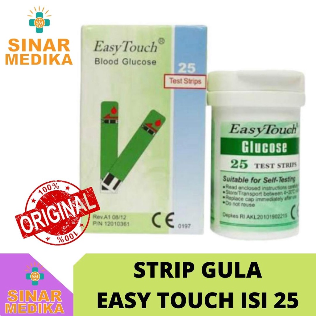 Jual STRIP GULA DARAH EASYTOUCH / EASY TOUCH BLOOD GLUCOSE TEST STRIPS ...