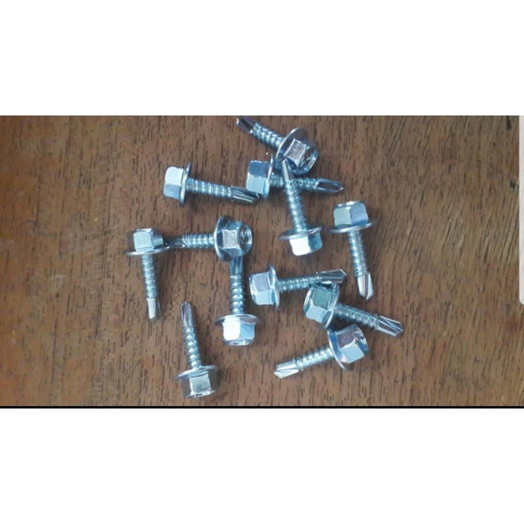 Jual Baut Baja Ringan Putih 10x19 Zolo Perbuah/ Sekrup Skrup Roofing ...