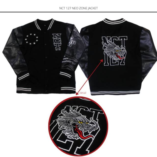Jual NCT 127 LEATHER JACKET BASEBALL KICK IT NEO ZONE / BAJU KOREA KPOP ...